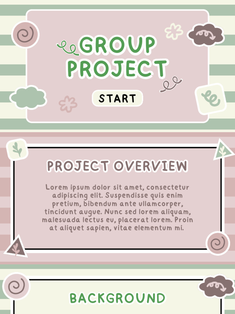 Brown and Green Cute Simple Group Project Presentation | PDF
