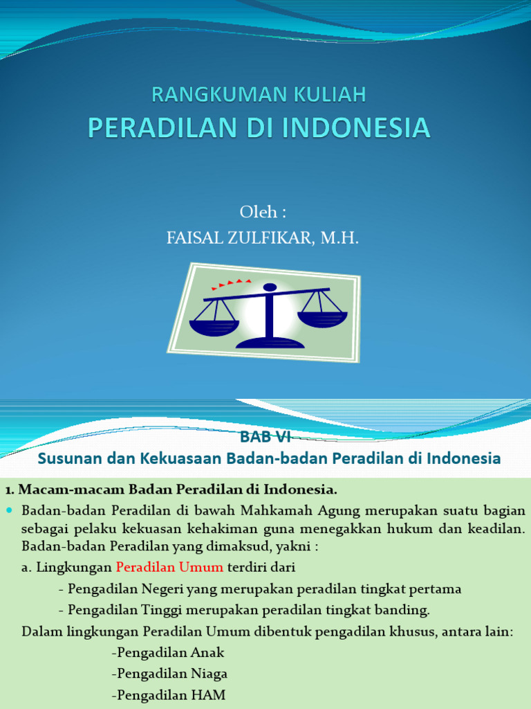 Jenis-jenis Peradilan di Indonesia | PDF