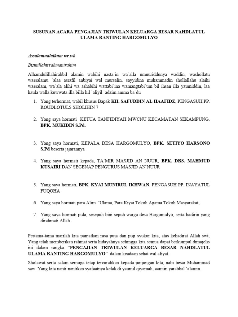 MC Pengajian Benar | PDF | Kajian Bahasa Asing