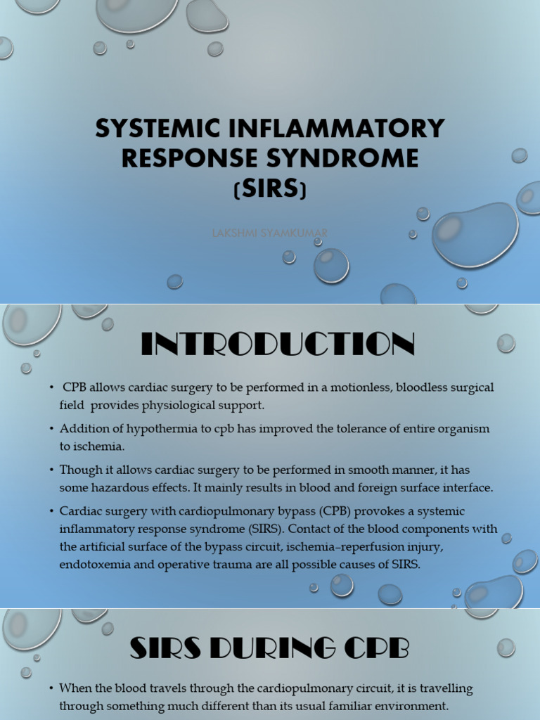 Understanding SIRS in Cardiac Surgery | PDF | Complement System ...