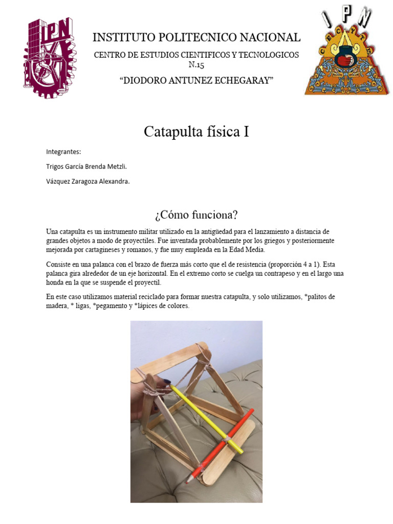 Catapulta Fisica I | PDF | Palanca
