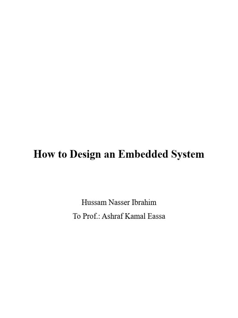 How To Design An Embedded System | PDF