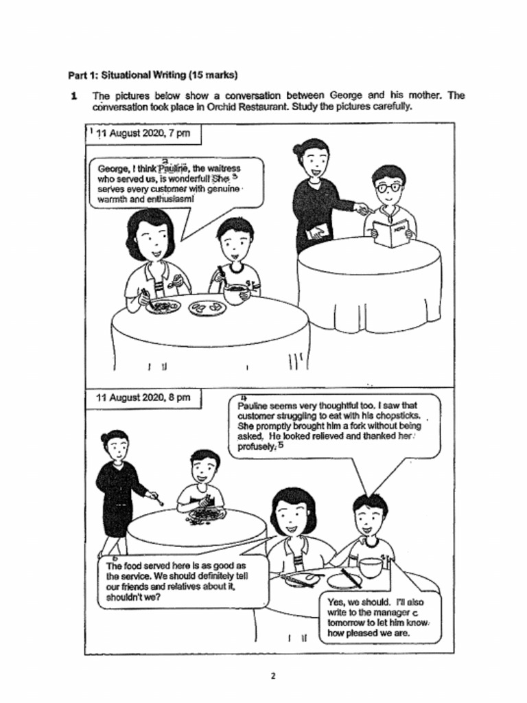 Writing PSLE 1 | PDF