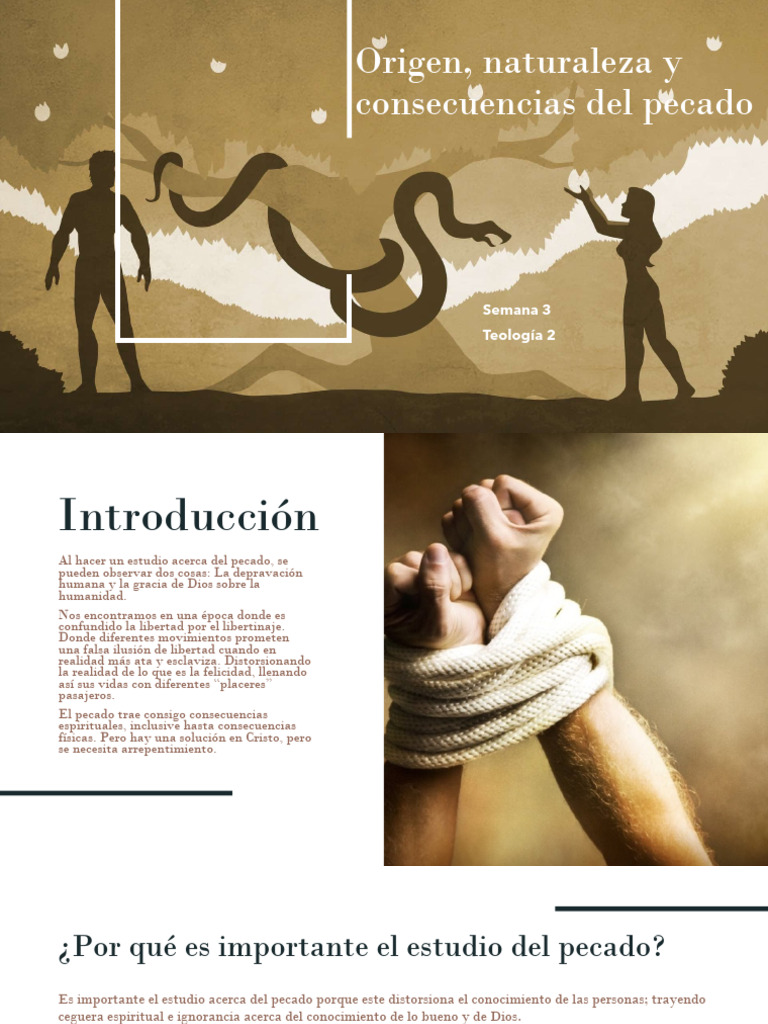 Semana - 3 - Origen, Naturaleza y Consecuencias Del Pecado | PDF ...