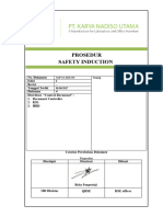 Contoh Safety Induction Perusahaan | PDF