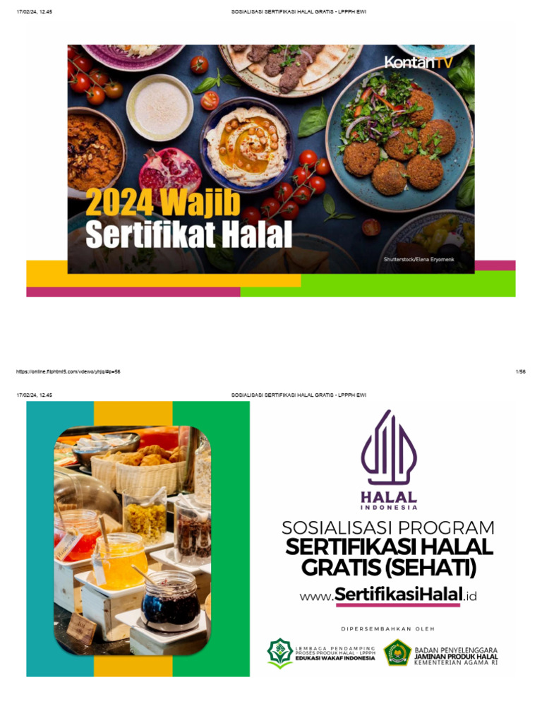 SOSIALISASI SERTIFIKASI HALAL GRATIS - LPPPH EWI | PDF SOSIALISASI SERTIFIKASI HALAL GRATIS - LPPPH EWI | PDF