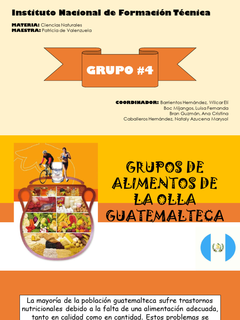 Grupos de alimentos de la olla alimentaria guatemalteca | PDF ...