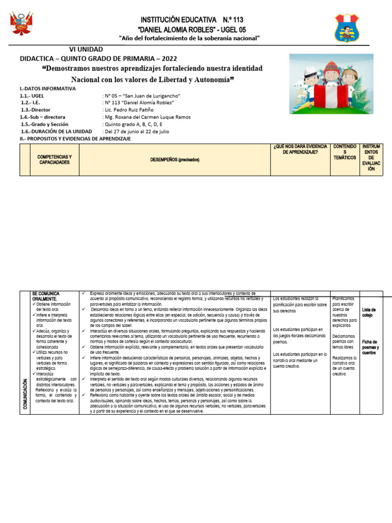 Cuarta Unidad de Matemáticas 5° Grado | PDF | Números | División ...