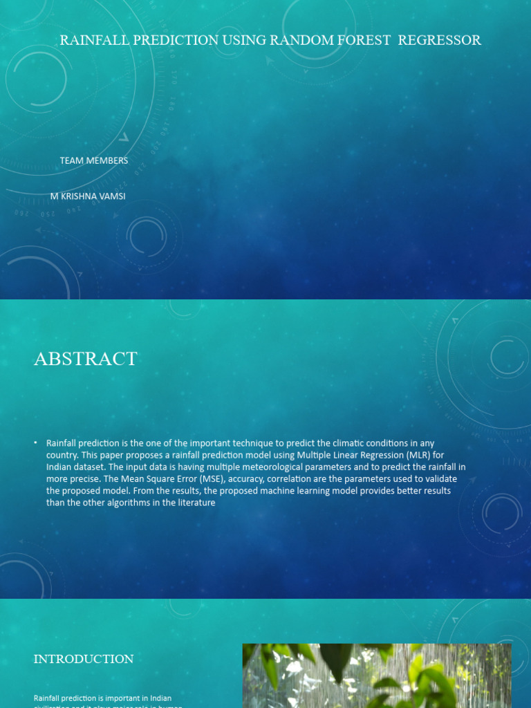 Rainfall Prediction Using Random Forest Regressor | PDF | Prediction ...