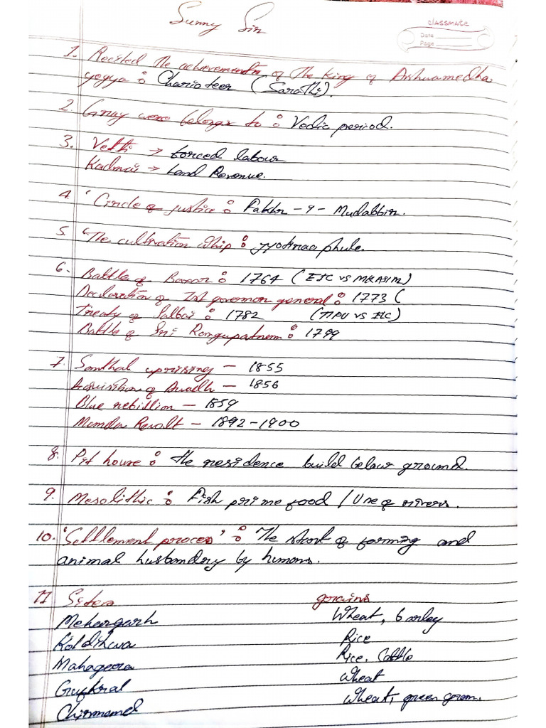 Sunny Sir Notes | PDF