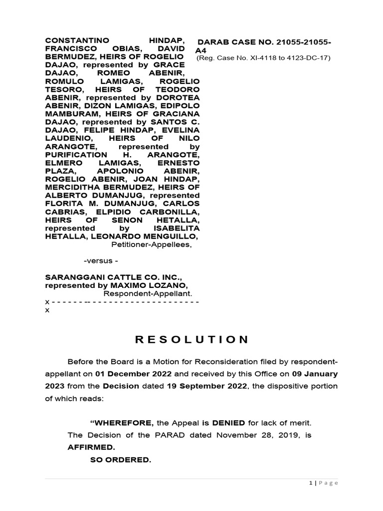 185 MR Conso HINDAP ET AL VS SARRANGANI CATTLE | PDF | Judiciaries ...