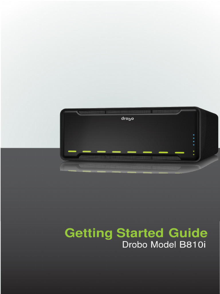 DROBO B810i+Getting+Started+Guide | PDF | Computer Network | Operating ...