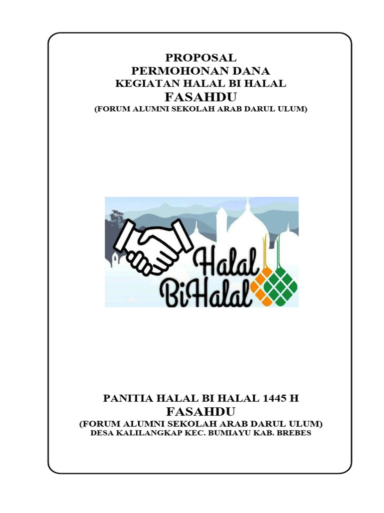 Proposal Halal Bi Halal Fasahdu | PDF
