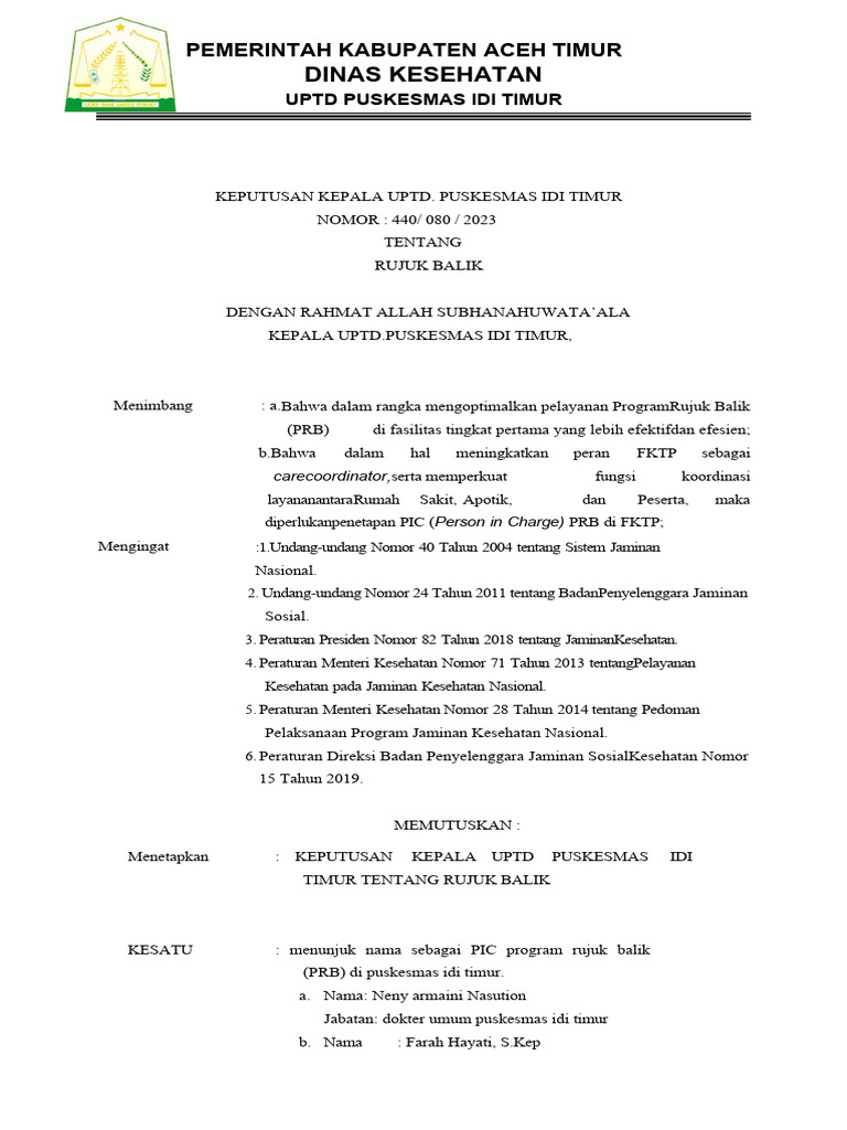 SK Rujuk Balik Fix | PDF | Pengembangan Diri