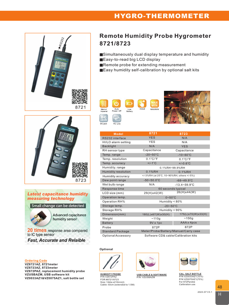 8721 Specification Pdf Engineering Thermodynamics Measuring
