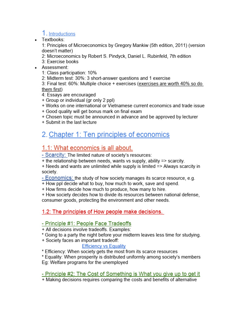 Principles Of Microeconomics Chapter 1 10 Principles Download Free