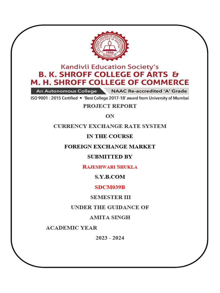 Projects - Cover Page & Certificates-FYBCOM - Student-2 | PDF