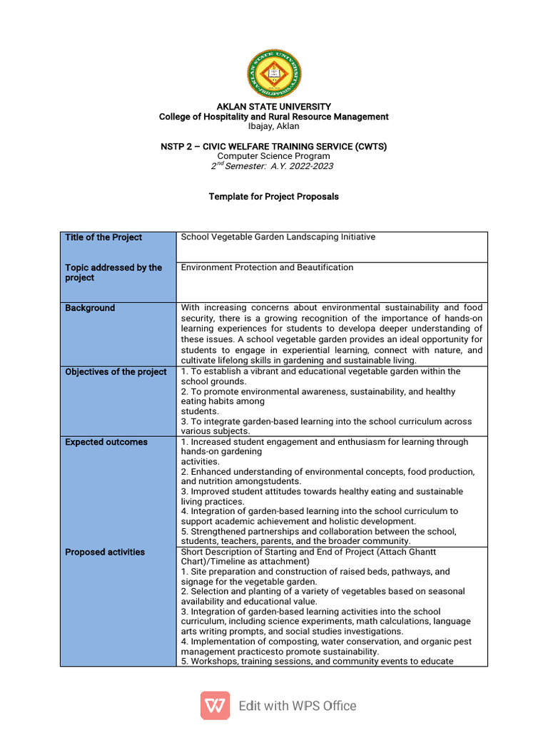 NSTP-Project-Proposal-Template-1 | PDF