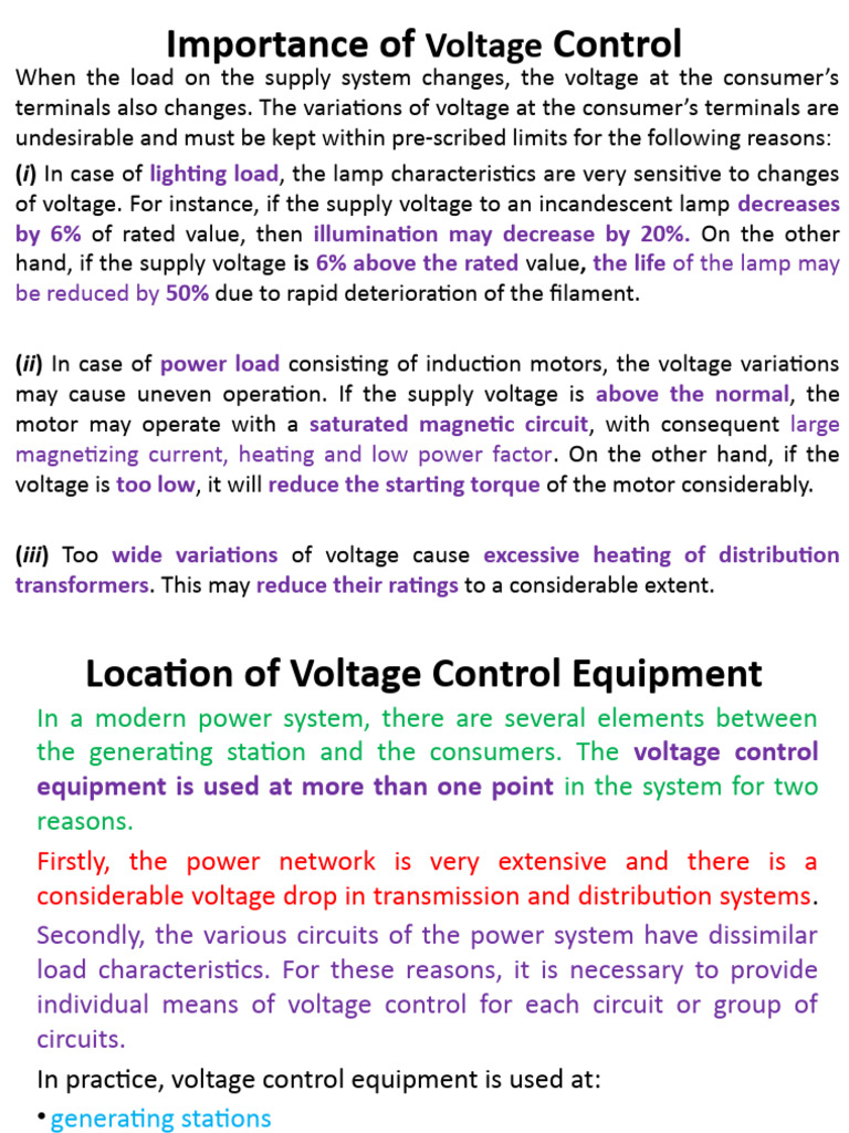 Voltage Control Techniques | PDF | Transformer | Inductor