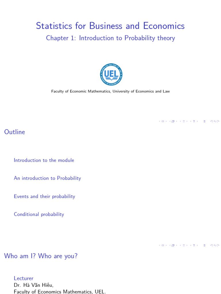 SLIDES Probability-Part1 | PDF | Probability Distribution | Probability Density Function