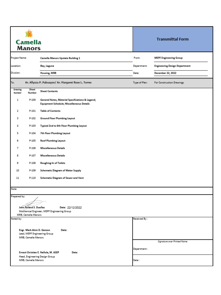 PL Transmittal MNR Upstate FCD | PDF
