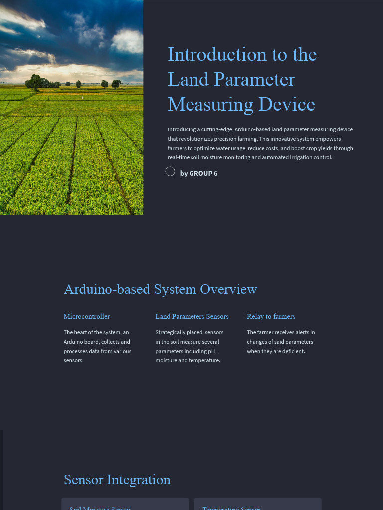 Introduction to the Land Parameter Measuring Device | PDF | Soil ...
