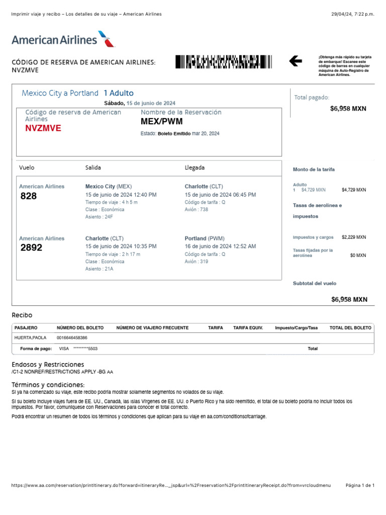 American Airlines | PDF | aerolíneas americanas | Compañías de transporte