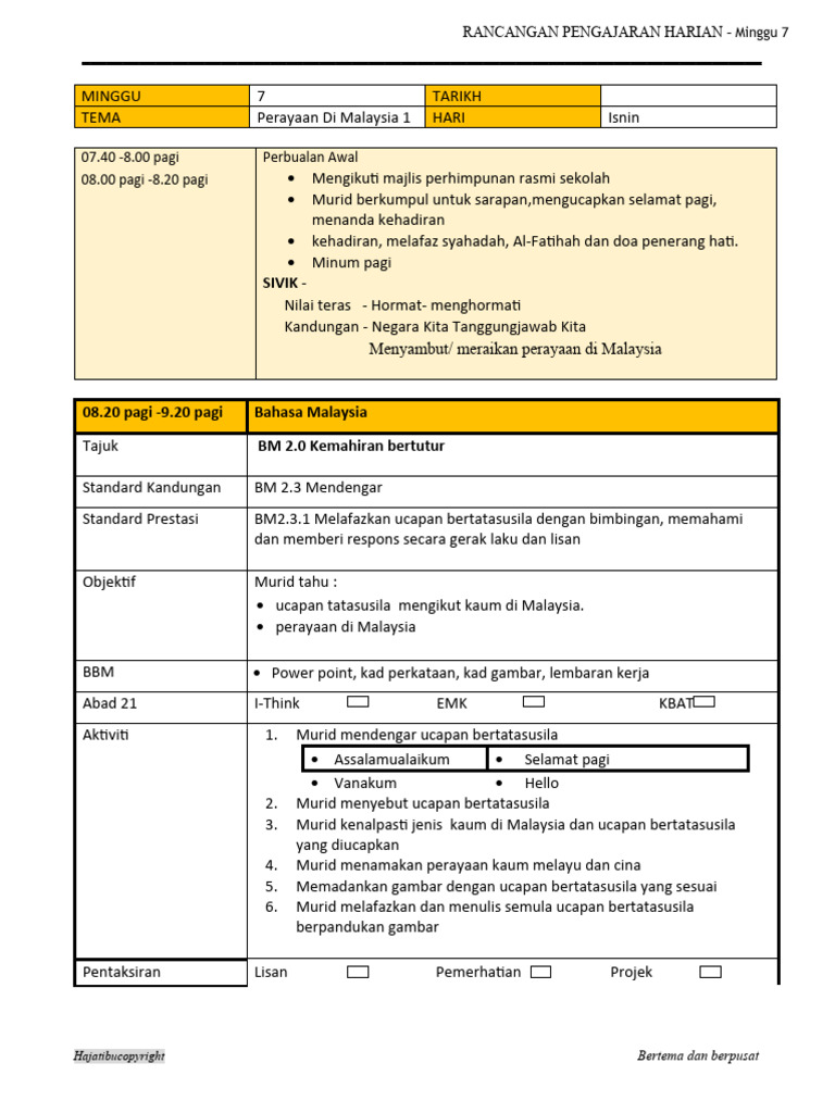 RPH Prapk M8-Perayaan Di Malaysia 1 | PDF