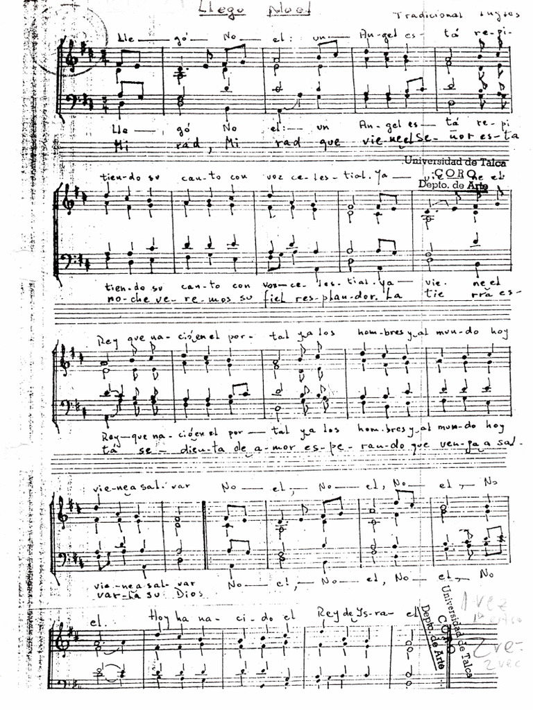 Llegó Noel Partitura Pdf