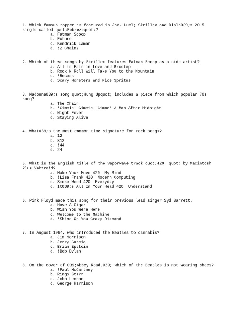 PSY271 Social Psychology Experiment Fall 2022 4 | PDF | The Beatles