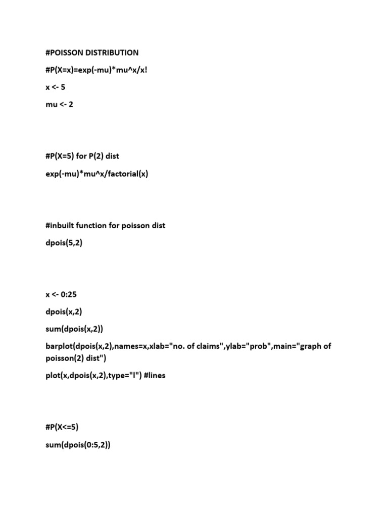 Poisson Distribution Calculations | PDF | Teaching Methods & Materials ...