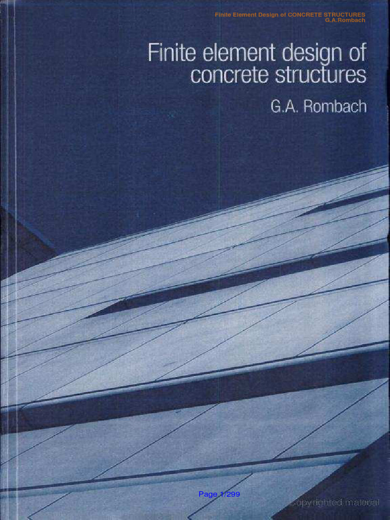 Finite Element Design of CONCRETE STRUCT | PDF