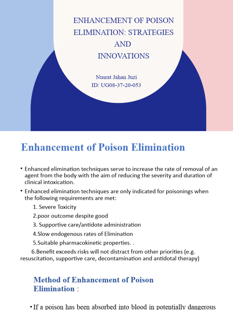 Poison-elimination | PDF | Medical Specialties | Medicine
