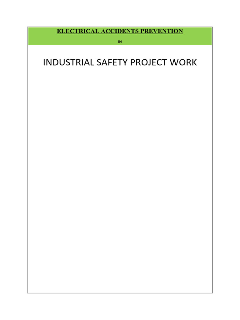 Industrial Safety Project | Download Free PDF | Fuse (Electrical ...