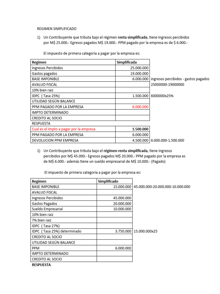 Regimen Simplificado | PDF | Impuestos | Economía pública