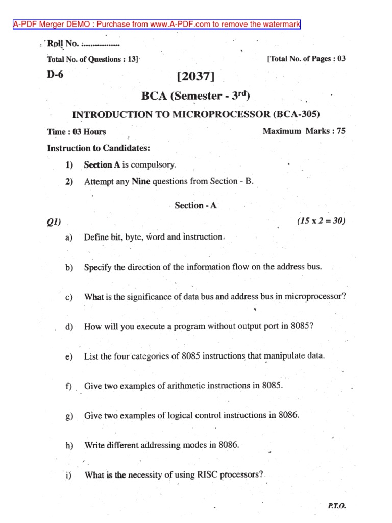 Introduction To Microprocessor | Download Free PDF | Instruction Set | Central Processing Unit