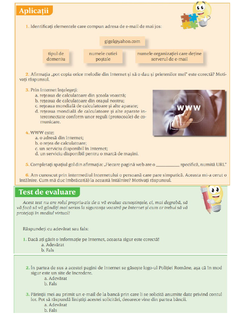 Aplicatii Clasa 7 | PDF
