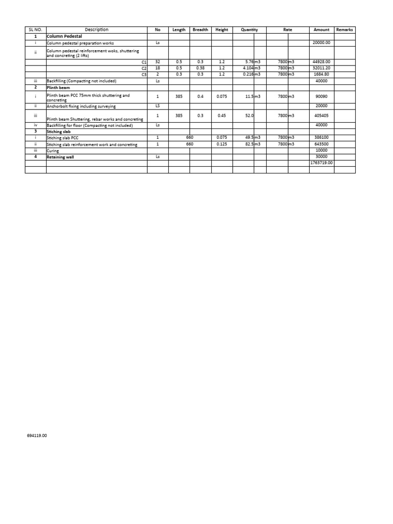Work Detail F | PDF | Building Materials | Structural Engineering