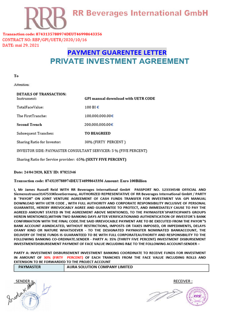 PGL Gpi MD Uetr 2021 | PDF | Wire Transfer | Banks