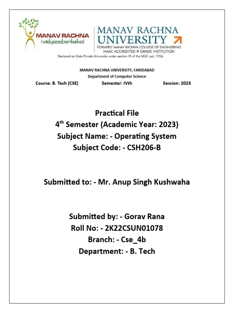 Operating System Lab (K) | PDF | Software | Computer Data Operating System Lab (K) | PDF | Software | Computer Data