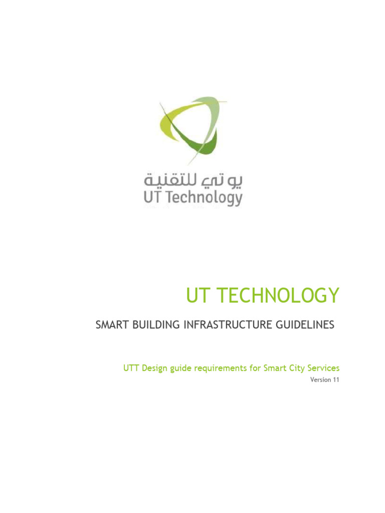 UTT Smart City Infrastructure (SBI) Guidelines v.11 | PDF | Fiber To The X | Telecommunications