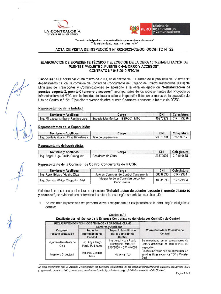 Acta Visita Hito 22 Puente Chamorro | PDF