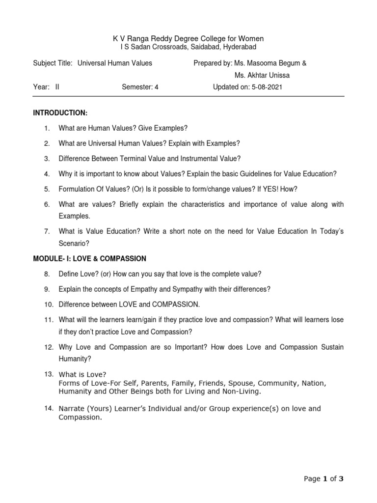Universal Human Values Pdf 6444