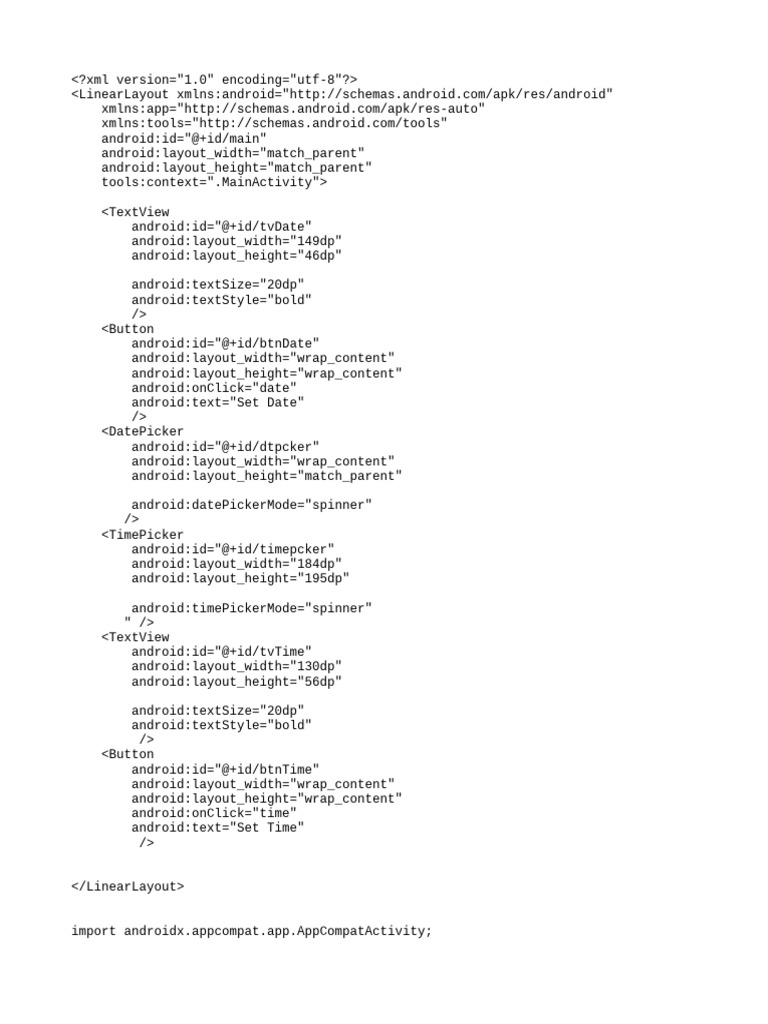 Date ANDTime | PDF | Android (Operating System) | Embedded Linux Distributions