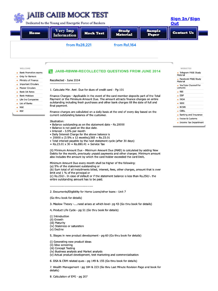 Jaiib RBWM Study Notes | PDF