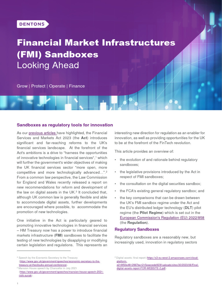 FMI Sandboxes Looking Ahead | PDF | European Union | Economies