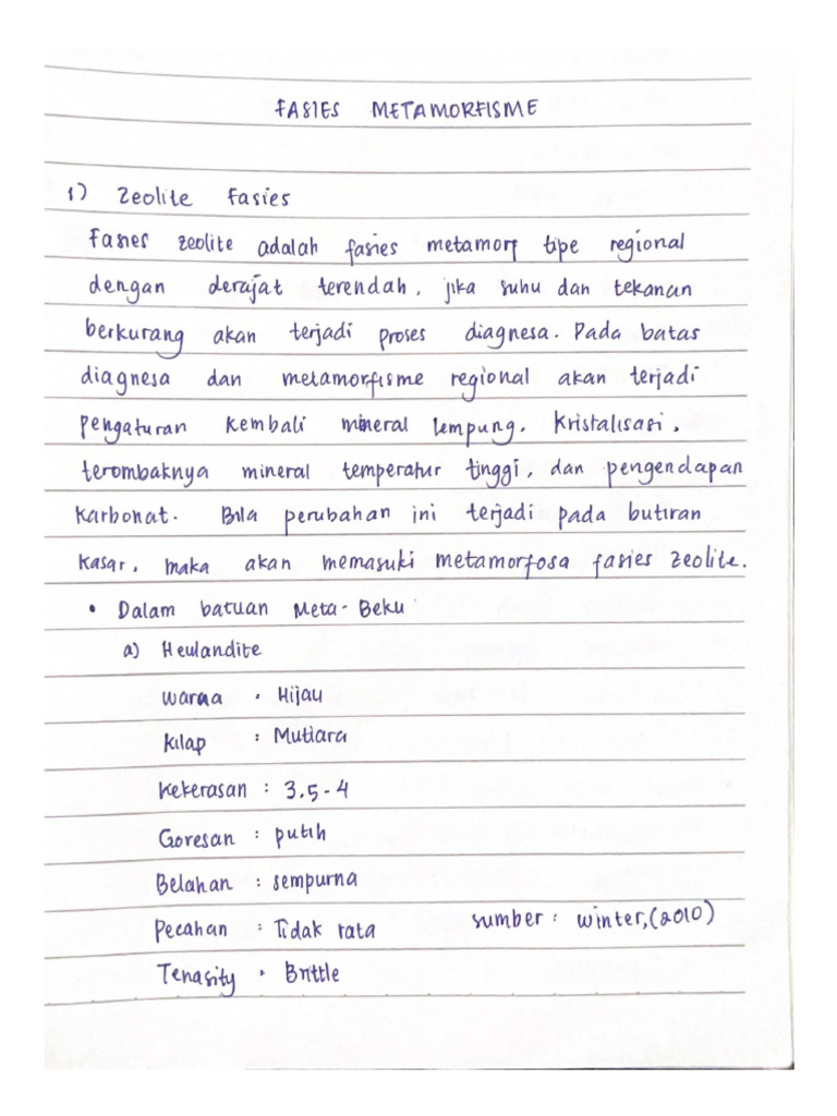 Fasies Metamorfisme | PDF