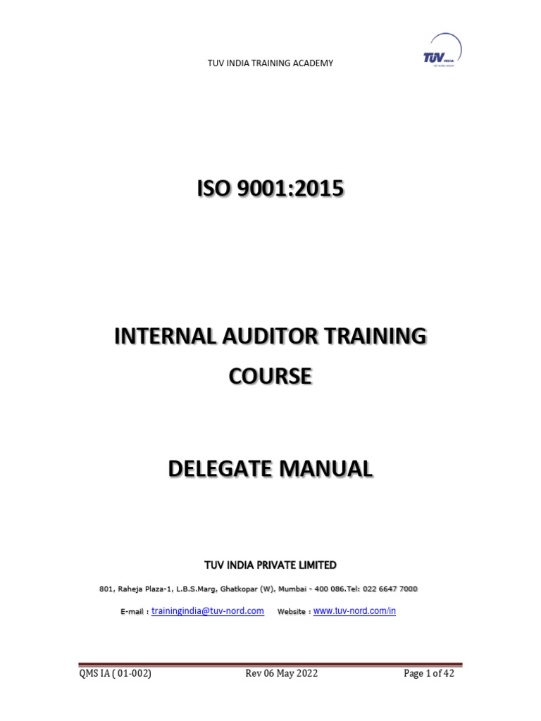 Manual 1 | PDF | Iso 9000 | Quality Management