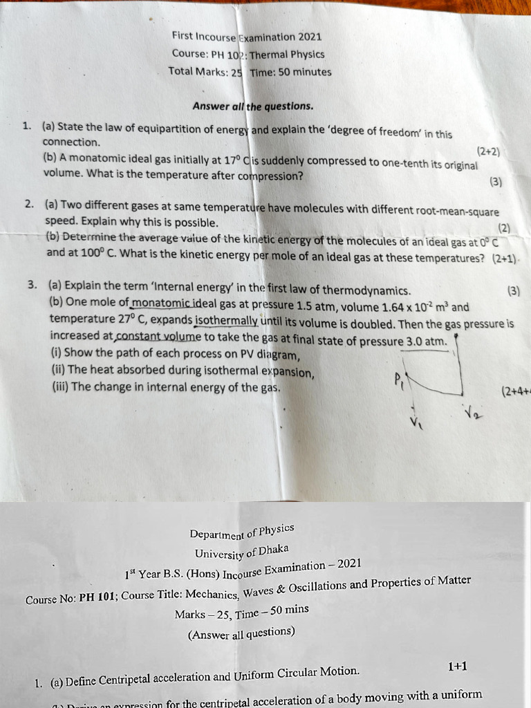 Incourse Questions2021 | PDF