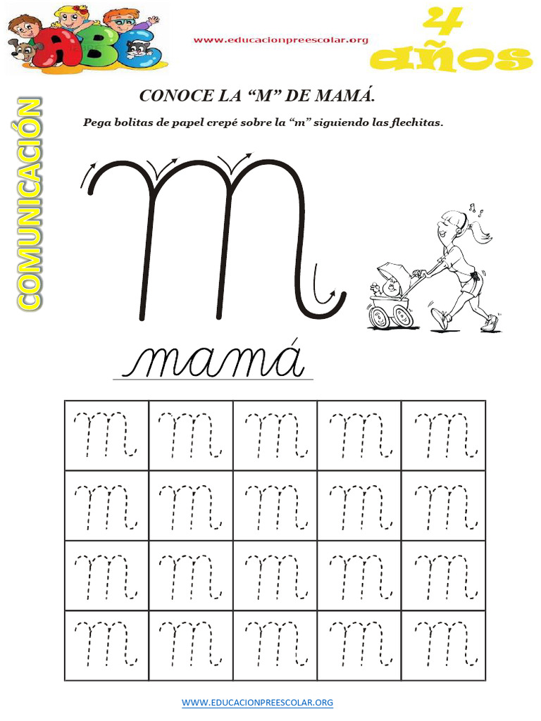 Conoce La "M" de Mamá | PDF | Artes del Lenguaje y Comunicación | Hogar ...